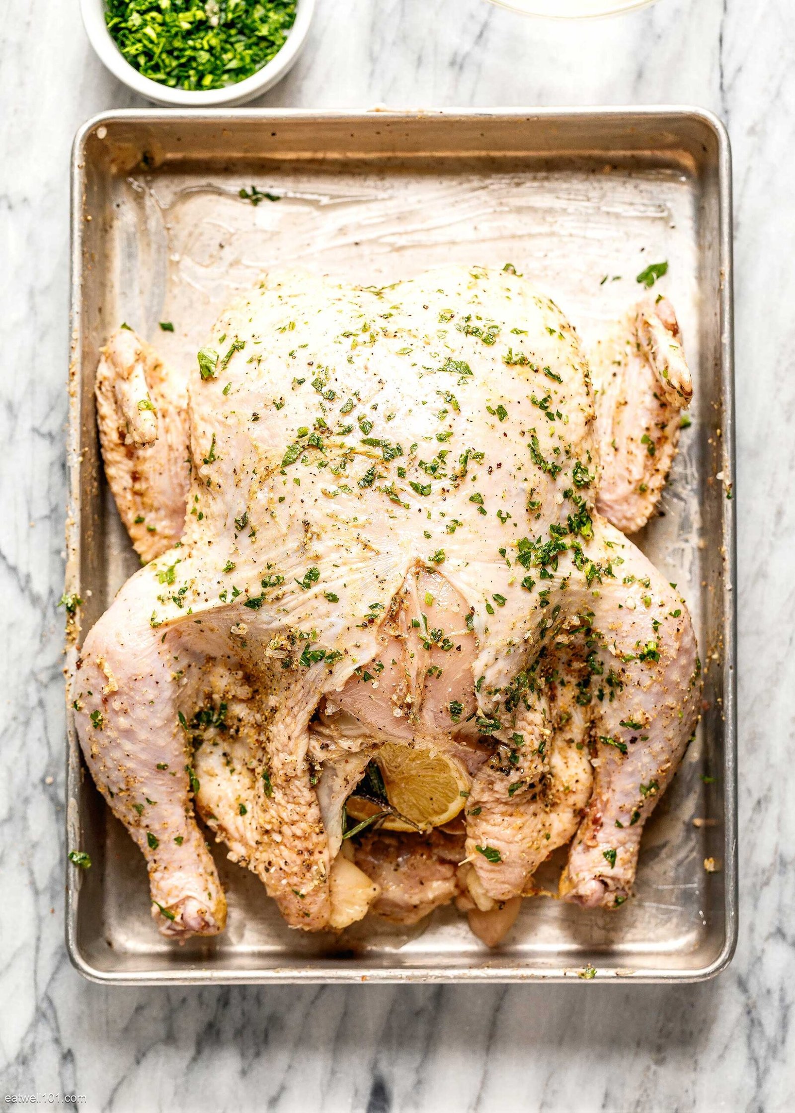 Roasted Chicken with Garlic Herb Butter - homemestic.com