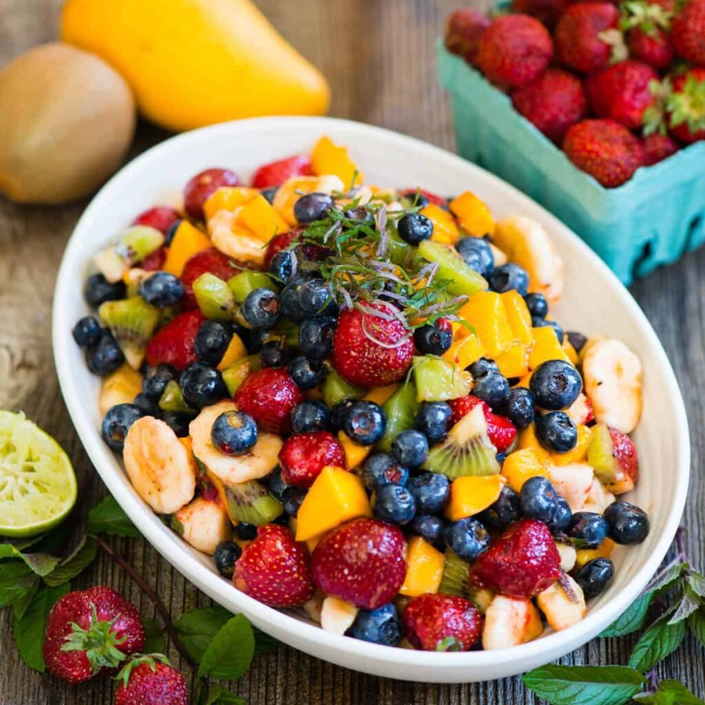Fruit Salad with Honey Lime Dressing - homemestic.com